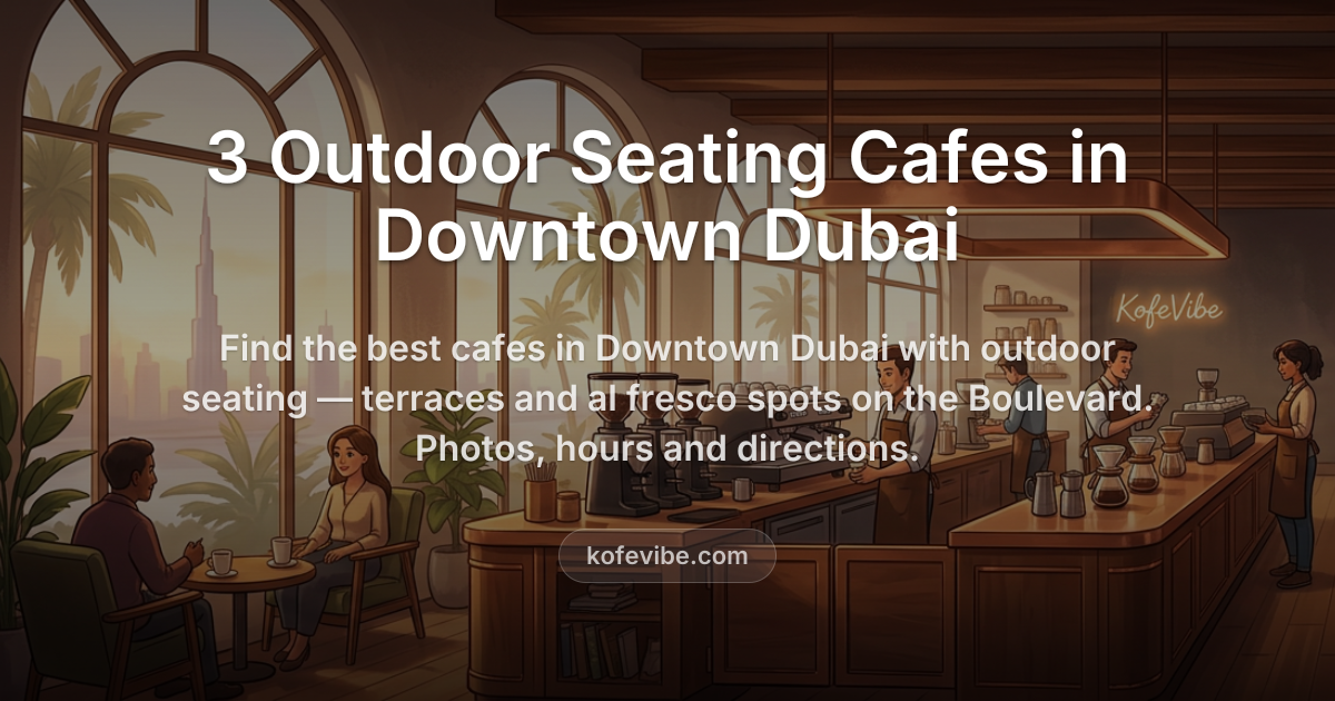 3 Outdoor Seating Cafes in Downtown Dubai | KofeVibe
